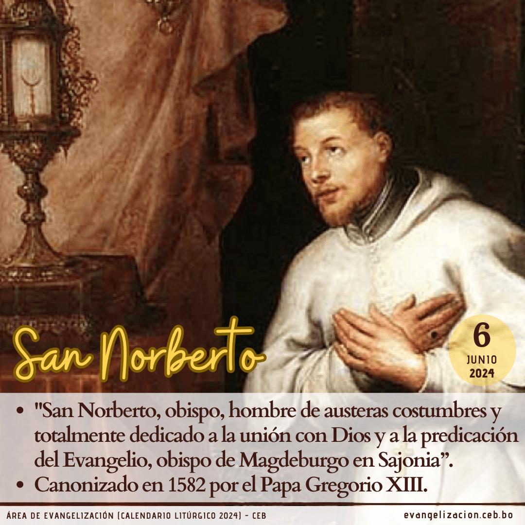 Hoy celebramos a san Norberto - Área de Evangelización